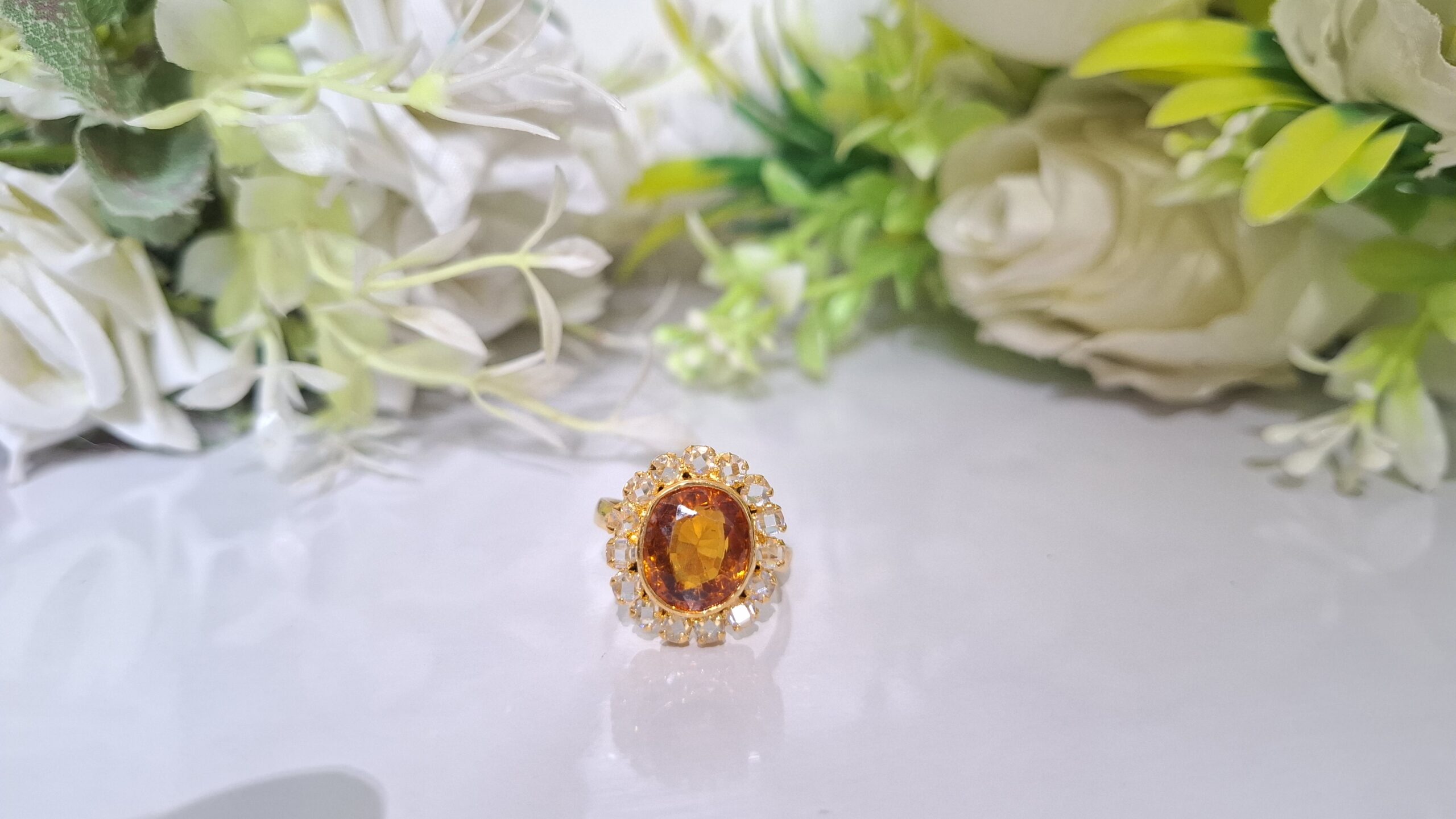 Saba Golden Sapphire Adjustable Ring - hyderabadijewel.com